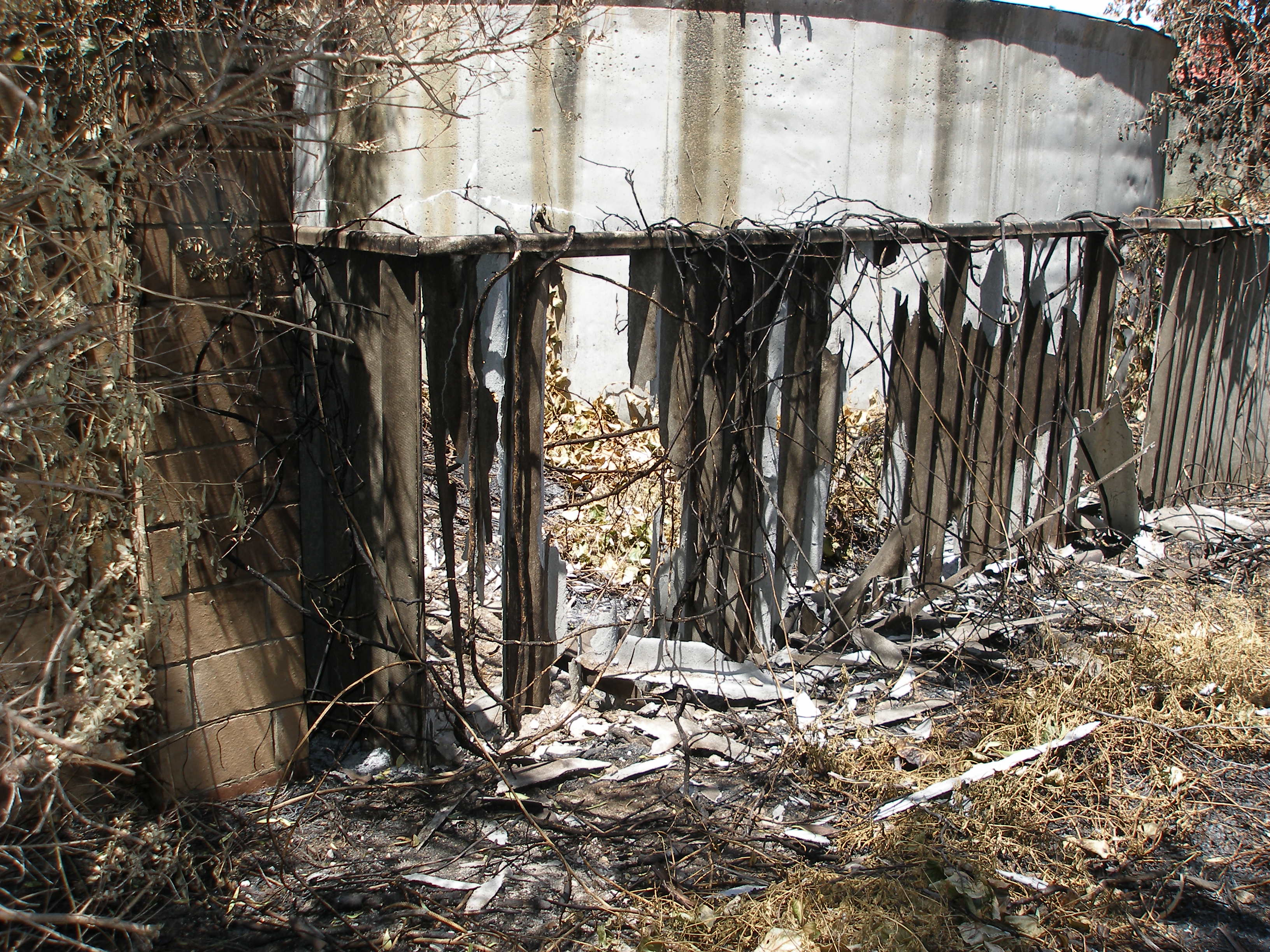 Fire damaged asbestos